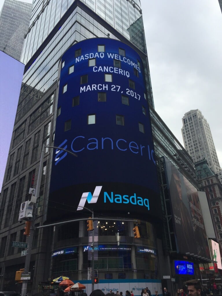 CancerIQ rings closing bell at NASDAQ with top Chicago innovators